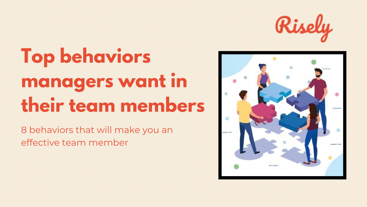 Top 8 behaviors managers want in their team members - Risely