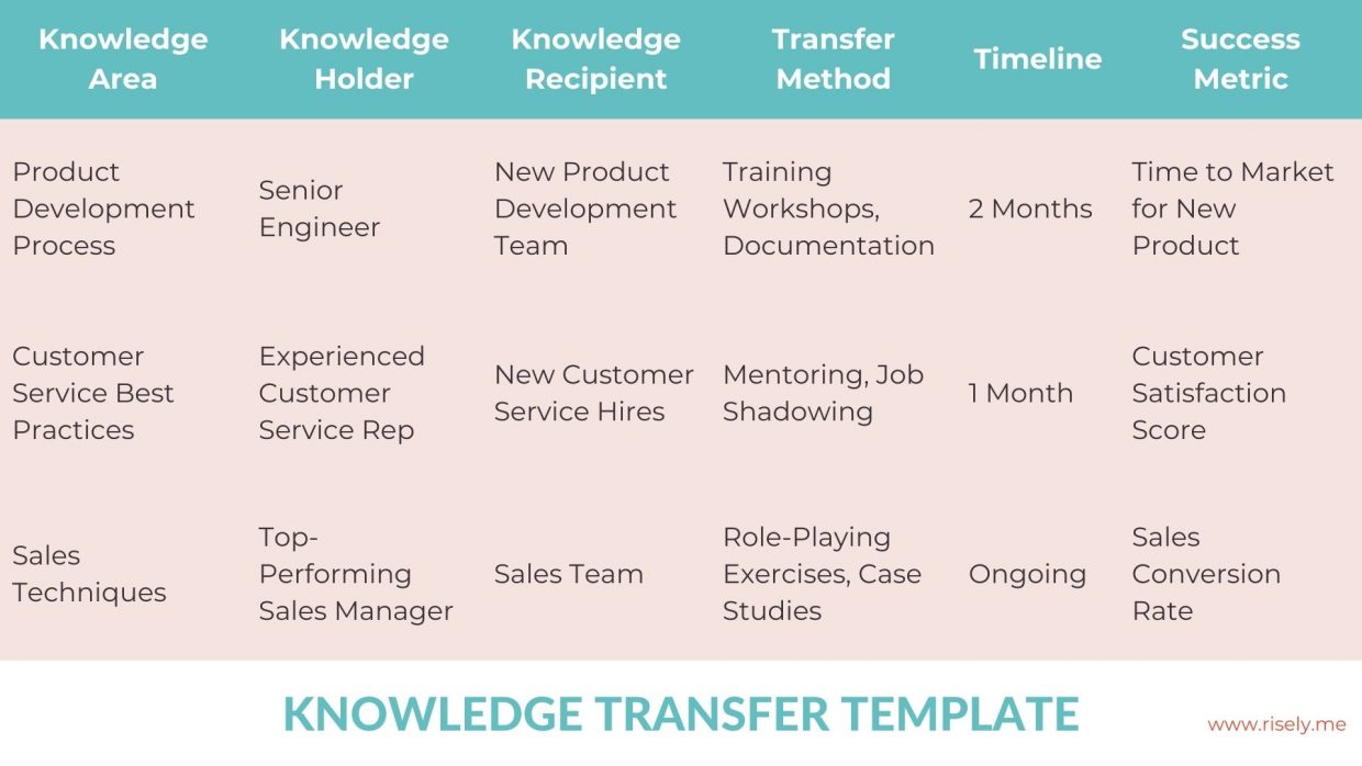 How to Craft a Winning Knowledge Transfer Plan? - Risely